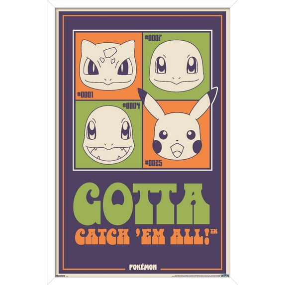 Pokemon: Groovy Vibes - Gotta Catch 'Em All! Wall Poster, 14.725" x 22. ...