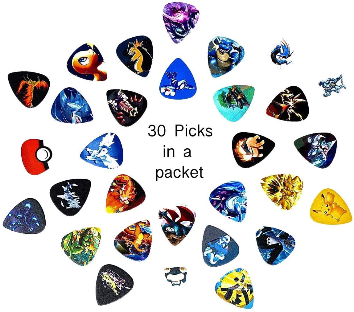 Pokemon Guitar picks (Mega Edition)(Collectibles)(30 picks in a Packet ...