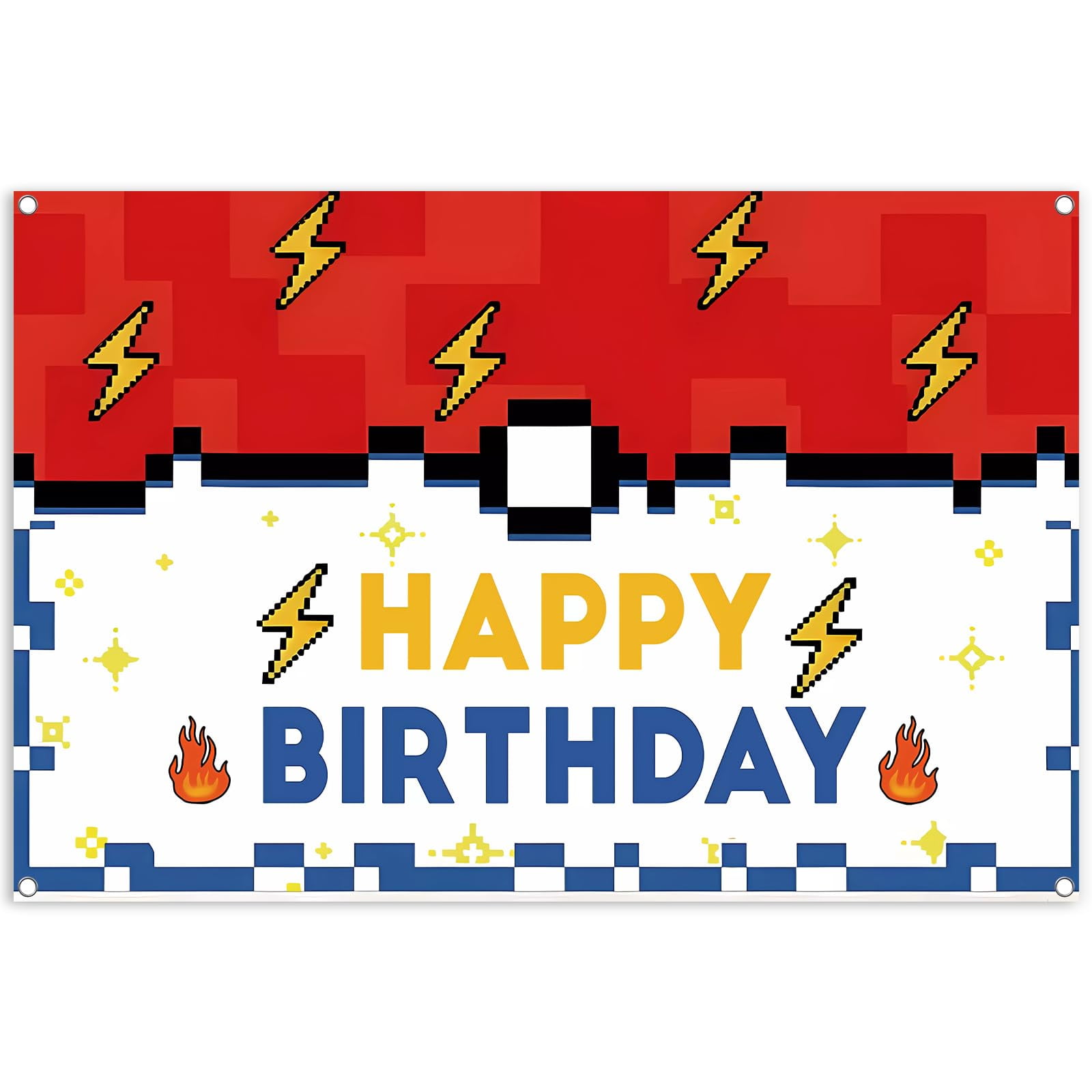 Pokemon Happy Birthday Party Backdrop, Baby Shower Cake Table ...