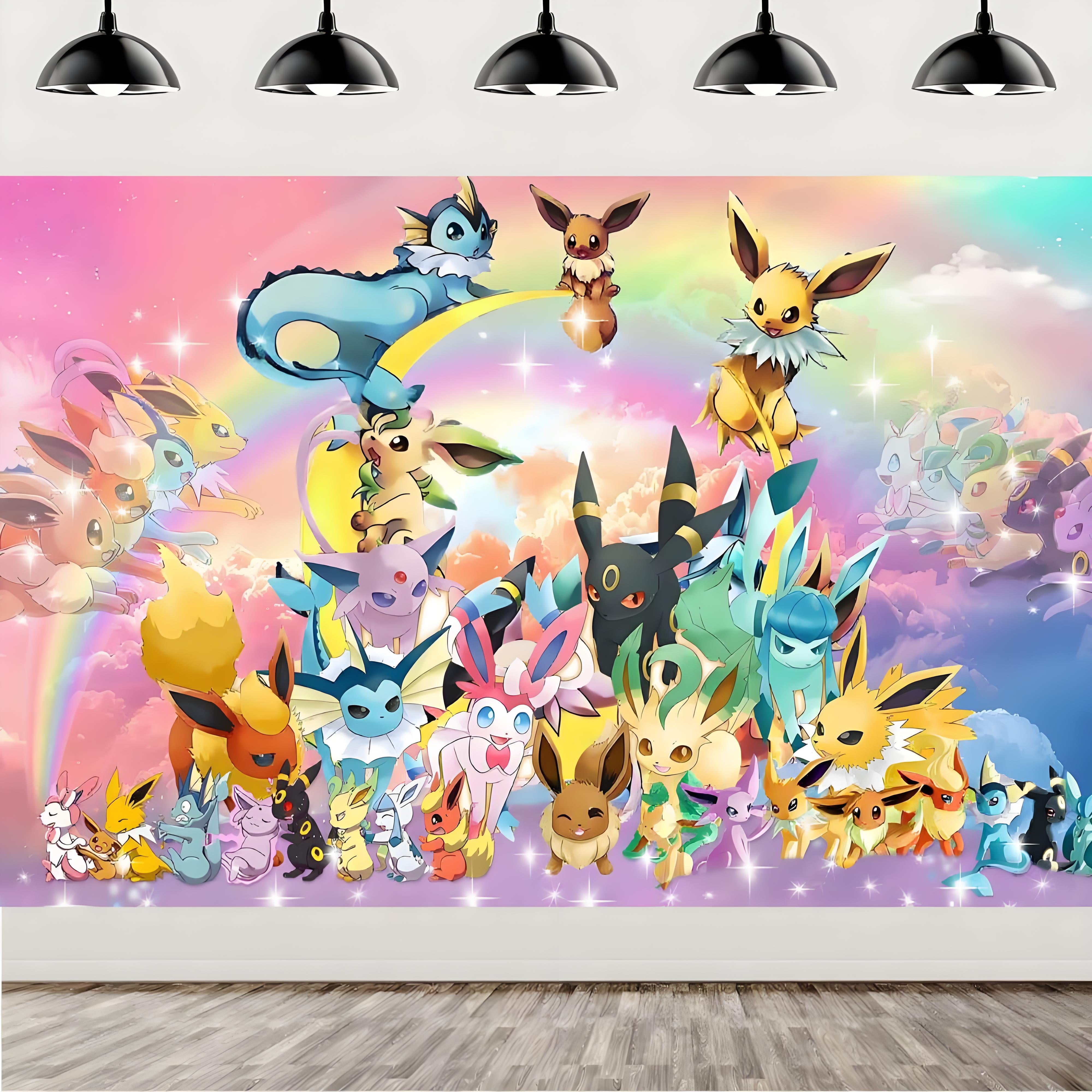 Pokemon Happy Birthday Party Backdrop, Baby Shower Cake Table ...