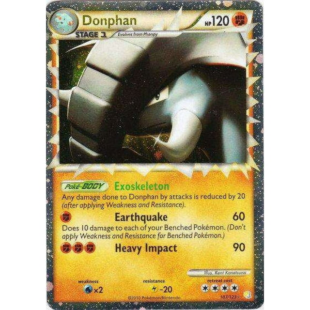 Pokemon HeartGold SoulSilver Ultra Rare Donphan (Prime) #107 - Walmart.com