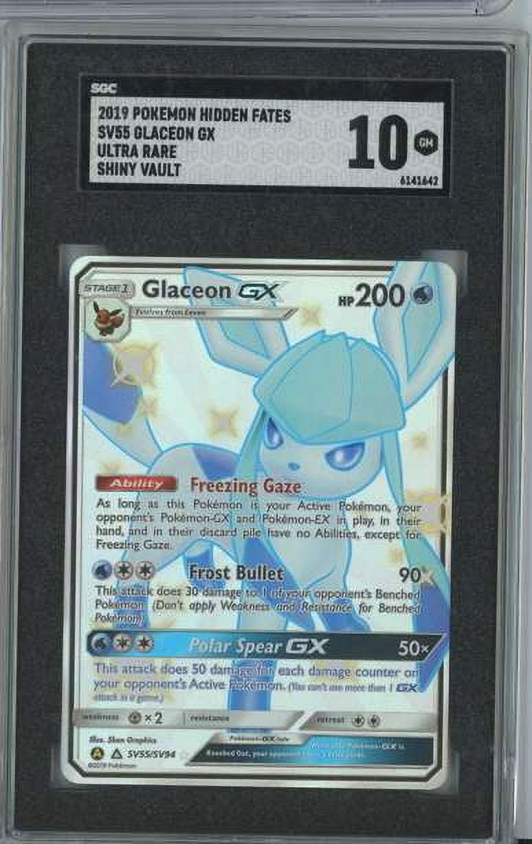 Pokemon Hidden Fates Glaceon GX Graded Card (SGC 10) - Walmart.com