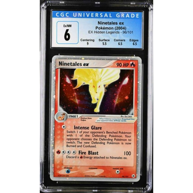 Pokemon Hidden Legends Ultra Rare Ninetales ex #96 (CGC - Ex/NM 6 ...