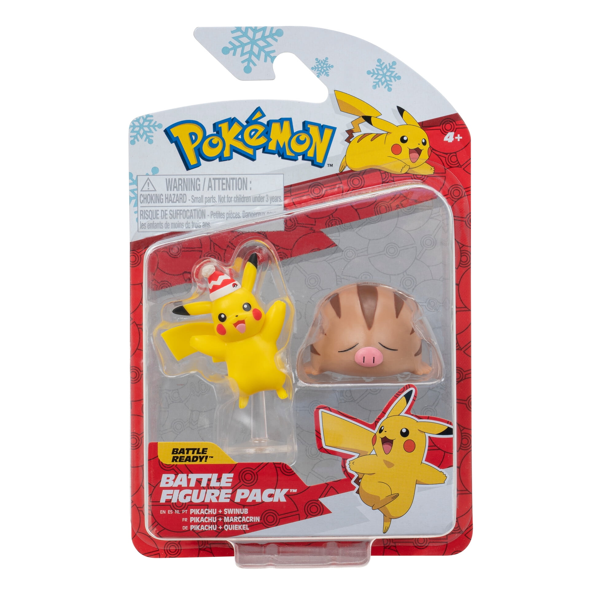 Pokemon Holiday Collectible Battle Figure 2 Pack Featuring Pikachu ...