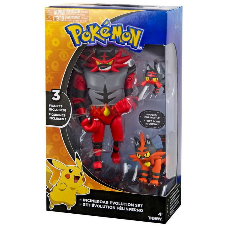 Pokemon Incineroar Evolution Set Figure 3 Pack