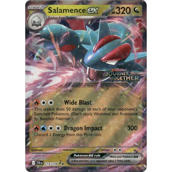 Pokemon Journey Together Double Rare Salamence ex #114 [Journey ...