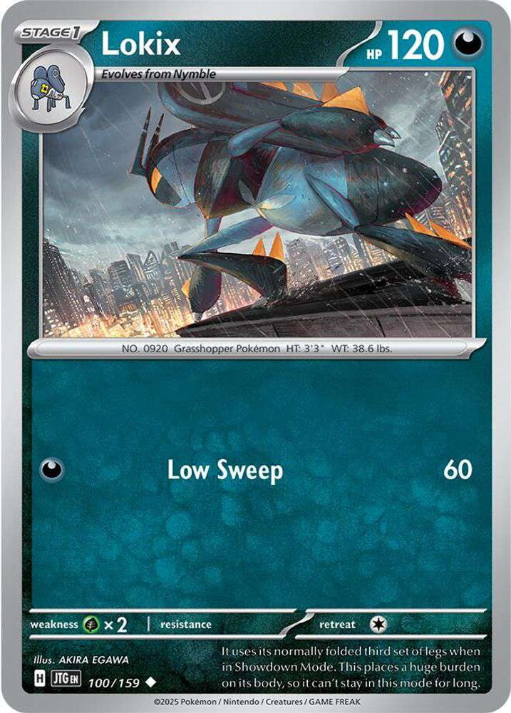 Pokemon Journey Together Uncommon Lokix #100 - Walmart.com