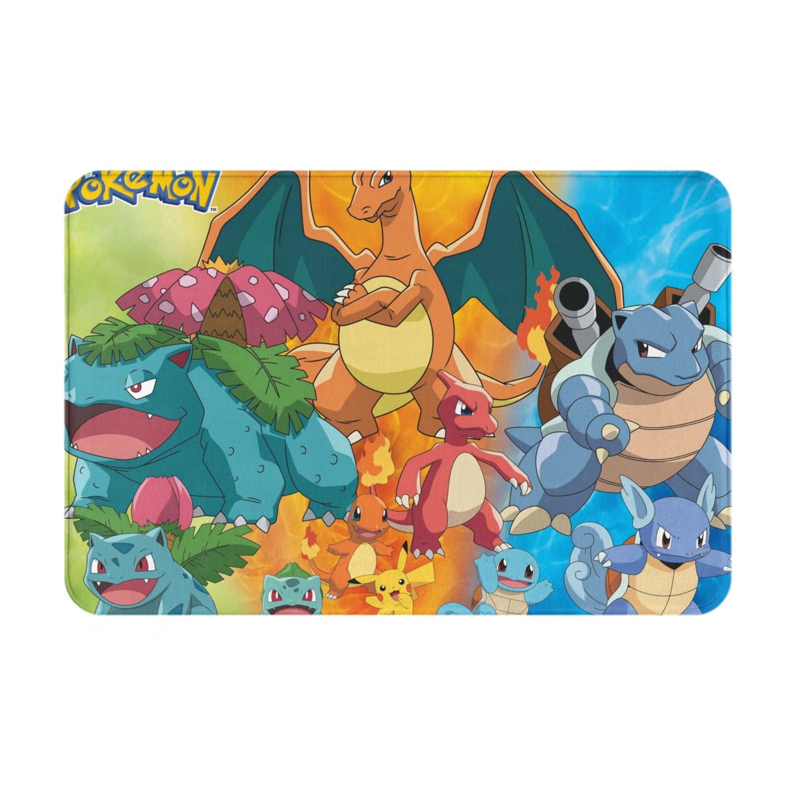 Pokemon Kanto Region Evolutions Area Rug Cartoon Decorative Rug Soft ...