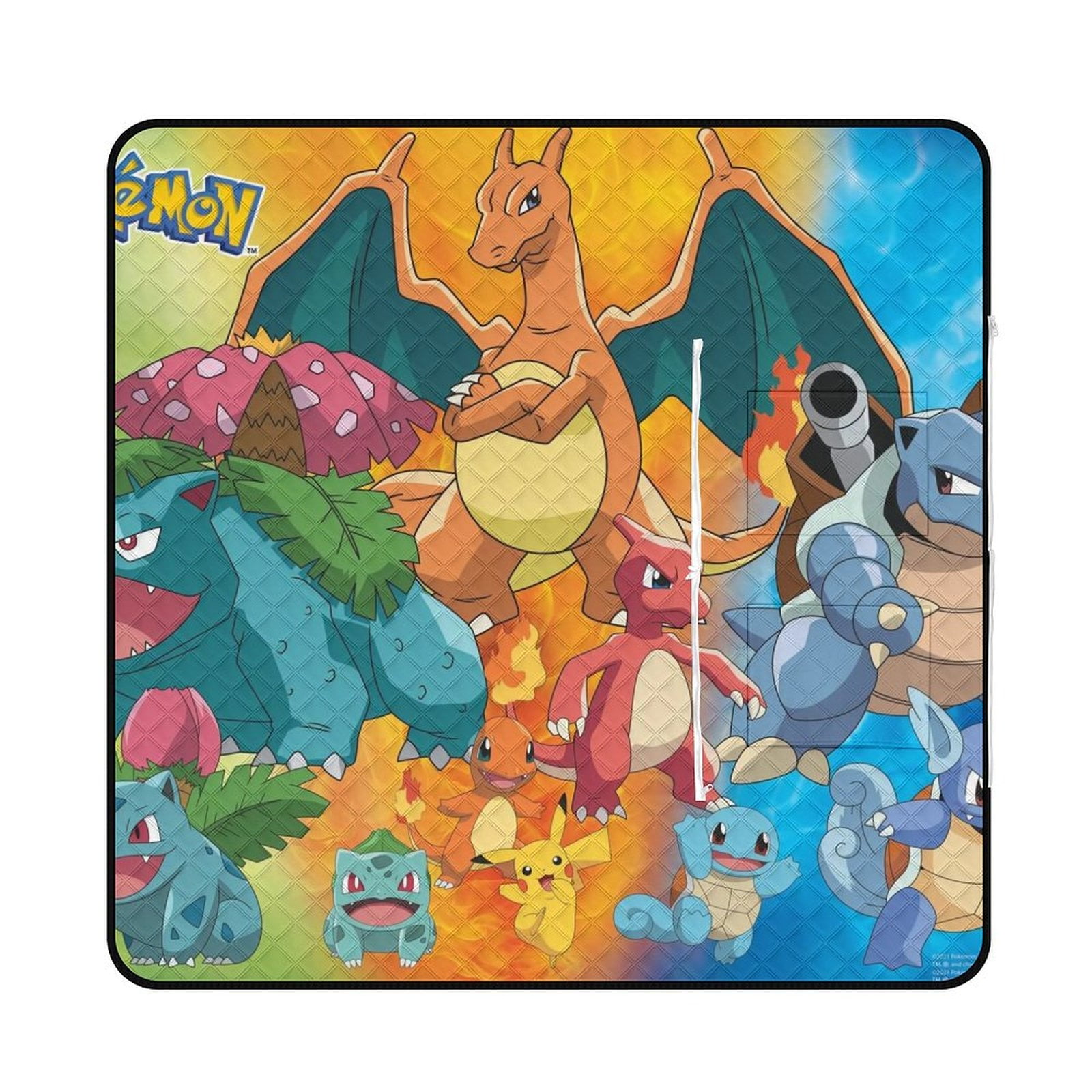 Pokemon Kanto Region Evolutions Picnic Blanket Outdoor Extra Large Picnic Mat 59"X59" Camping ...