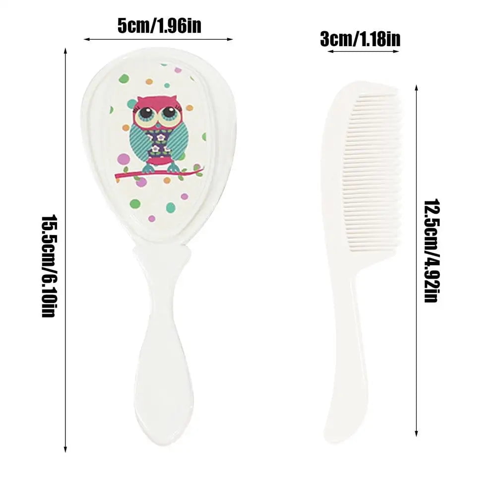 Soft Bristle Baby Hair Brush Set - Newborn Hair Grooming Essentials ...