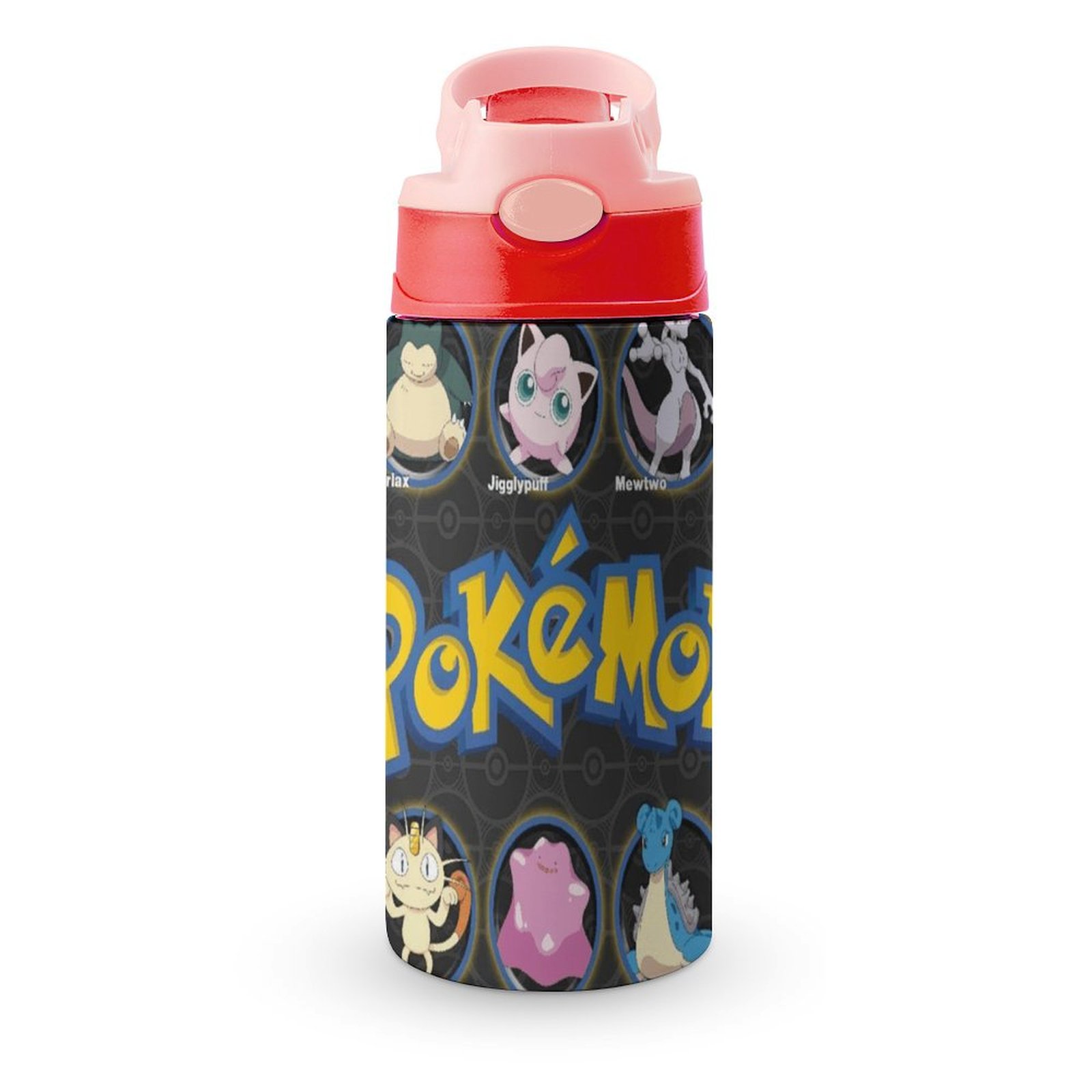 Pokemon Kids Insulated Water Bottle with Covered Pop-Up Straw Kids Cups ...