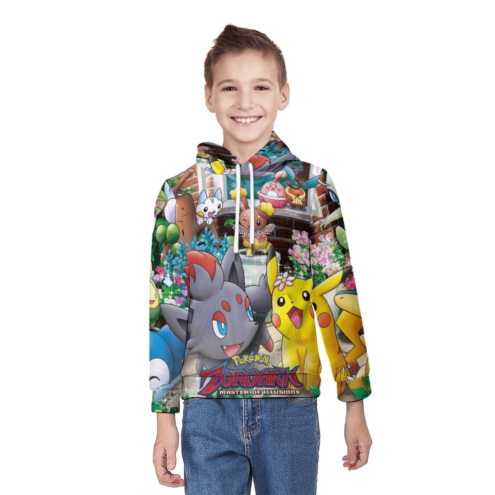 Pokemon Kids Teenager Print Pullover Hoodies Warm Thick Hooded ...