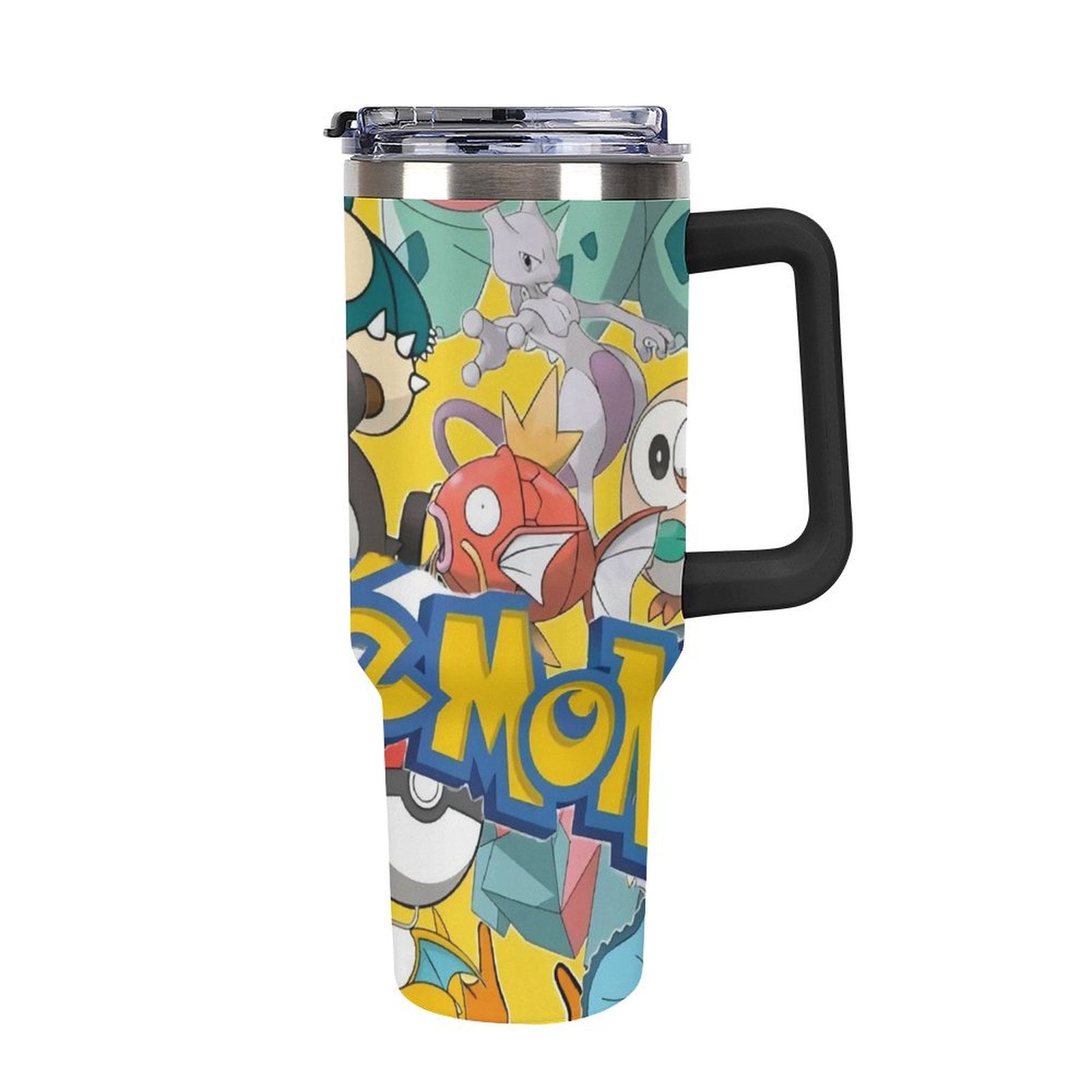 Pokemon Leak-proof large-capacity car cup with handle and straw lid ...