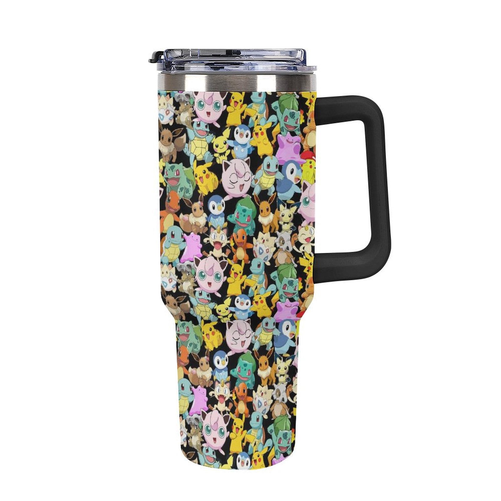Pokemon Leak-proof large-capacity car cup with handle and straw lid ...