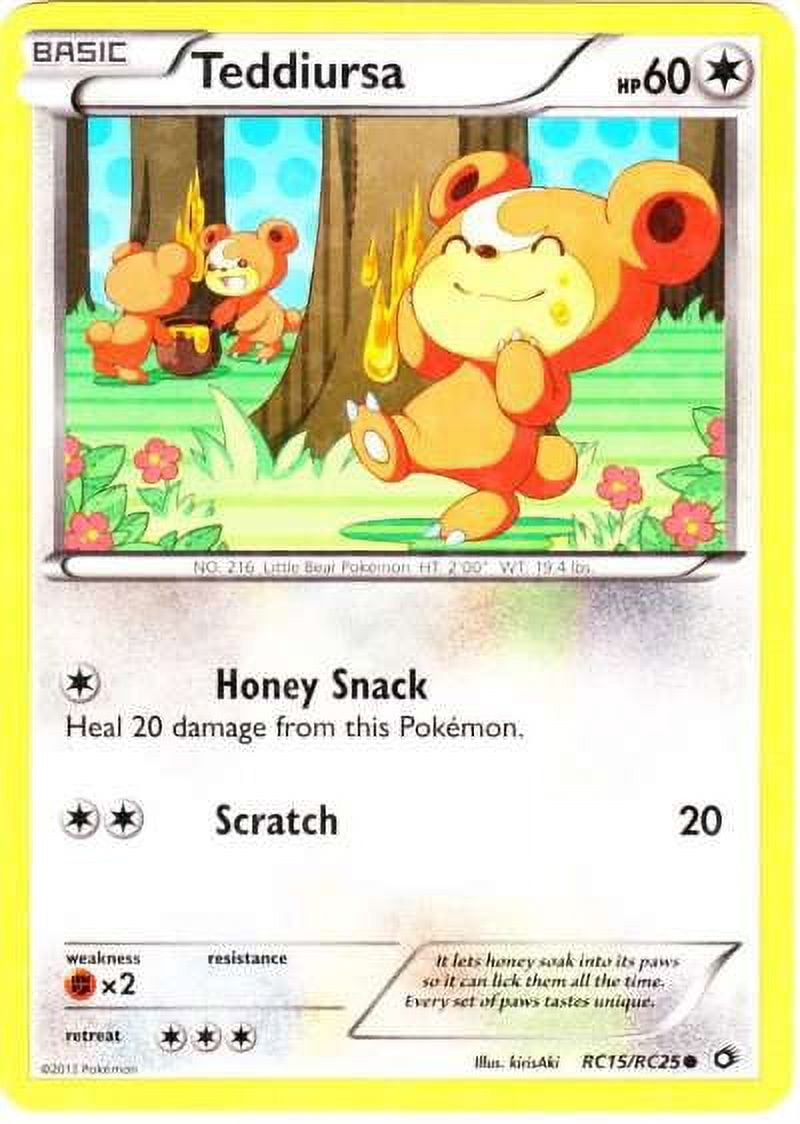 Pokemon Legendary Treasures Radiant Collection Common Teddiursa RC15 ...