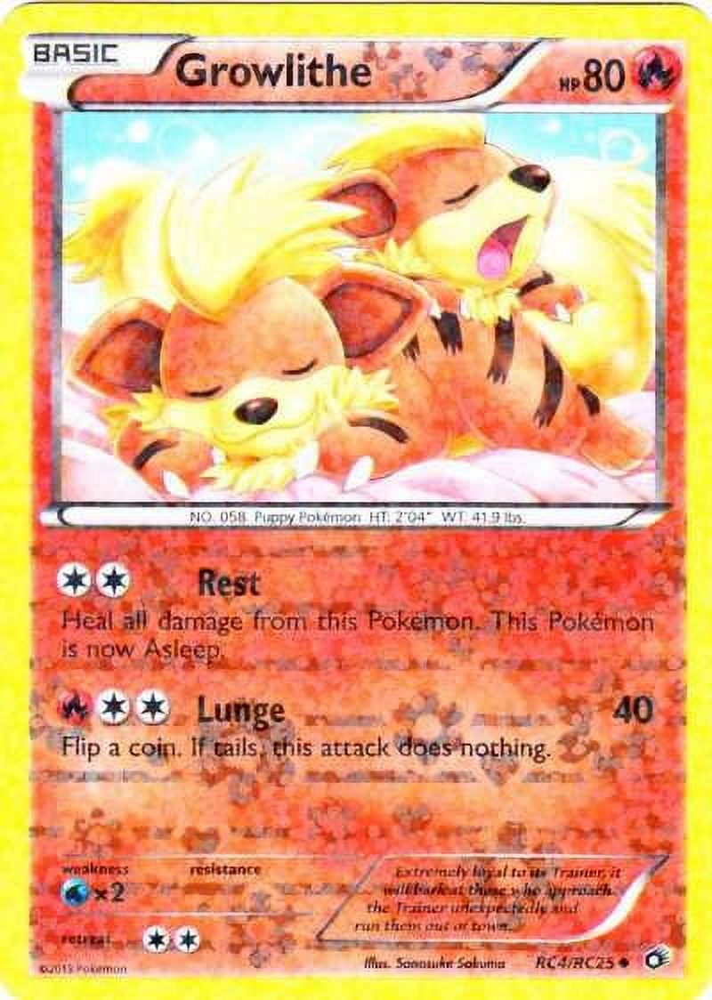 Pokemon Legendary Treasures Radiant Collection Uncommon Growlithe RC4 ...