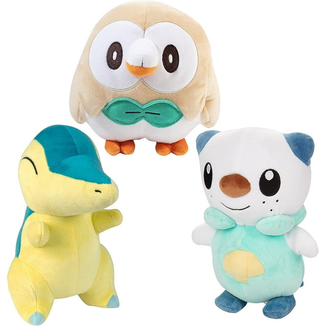 Pokemon Legends: Arceus Starters Plush 3-Pack, 8" - Rowlet, Cyndaquil ...