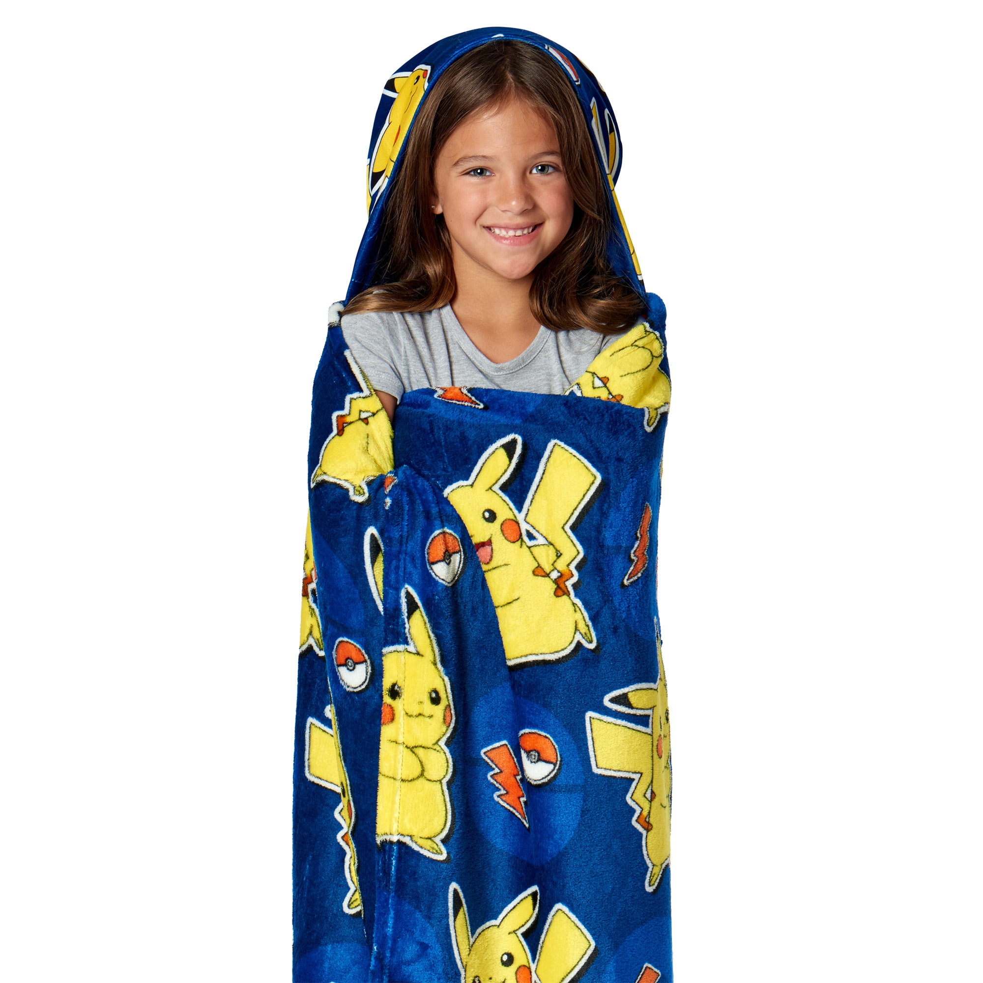 Pokemon Lighting League Hooded 3D Sculpted Hood Silk Touch Throw ...