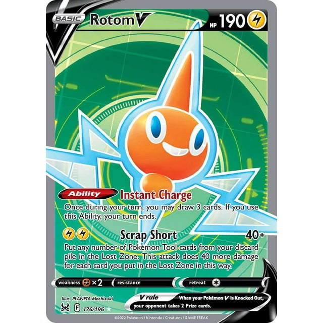 Pokemon Lost Origin Ultra Rare Rotom V #176 (Full Art) - Walmart.com