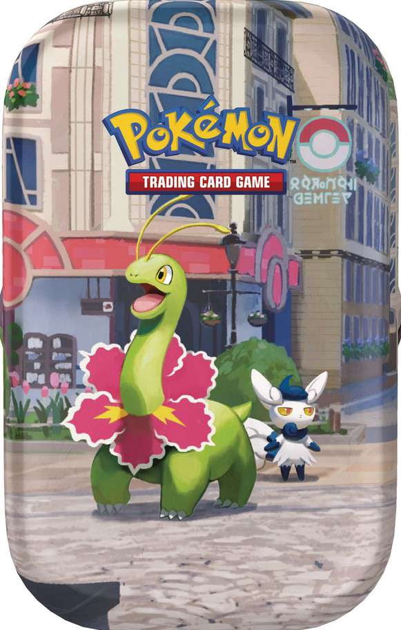 Pokemon Lumiose City Meganium Mini Tin [2 Booster Packs & Sticker Sheet ...