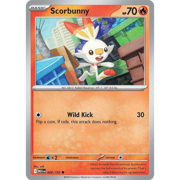 Pokemon ME01: Mega Evolution Common Scorbunny #26 - Walmart.com
