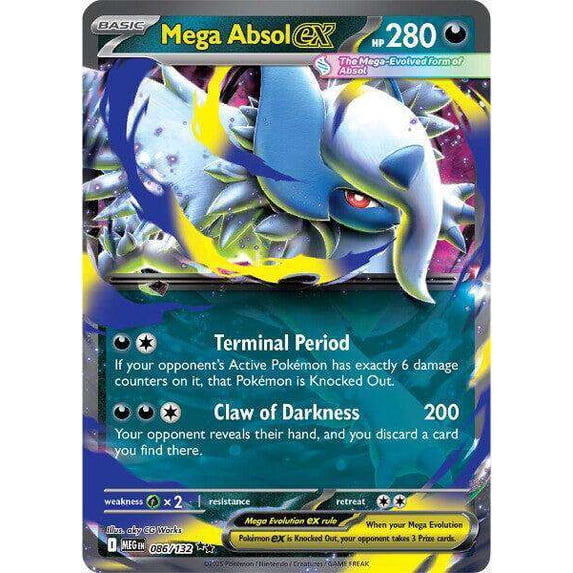 Pokemon ME01: Mega Evolution Double Rare Mega Absol ex #86 - Walmart.com