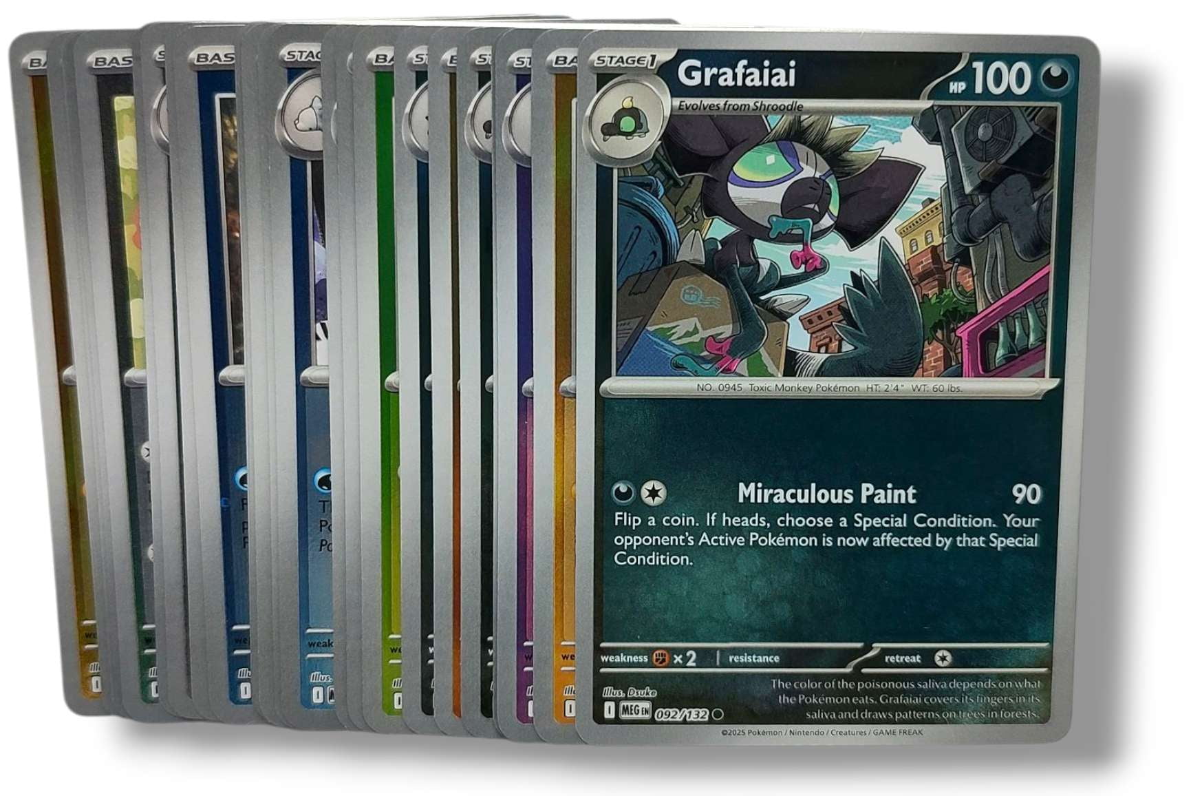 Pokemon ME01: Mega Evolution Reverse Foil LOT of 25 Single Cards ...