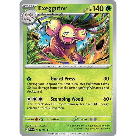 Pokemon ME01: Mega Evolution Uncommon Exeggutor #5 - Walmart.com
