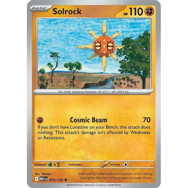 Pokemon ME01: Mega Evolution Uncommon Solrock #75 - Walmart Business ...