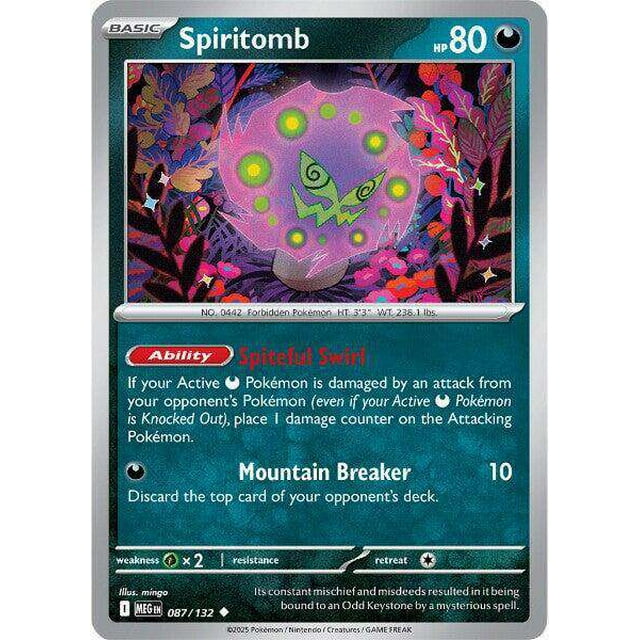 Pokemon ME01: Mega Evolution Uncommon Spiritomb #87 - Walmart Business ...