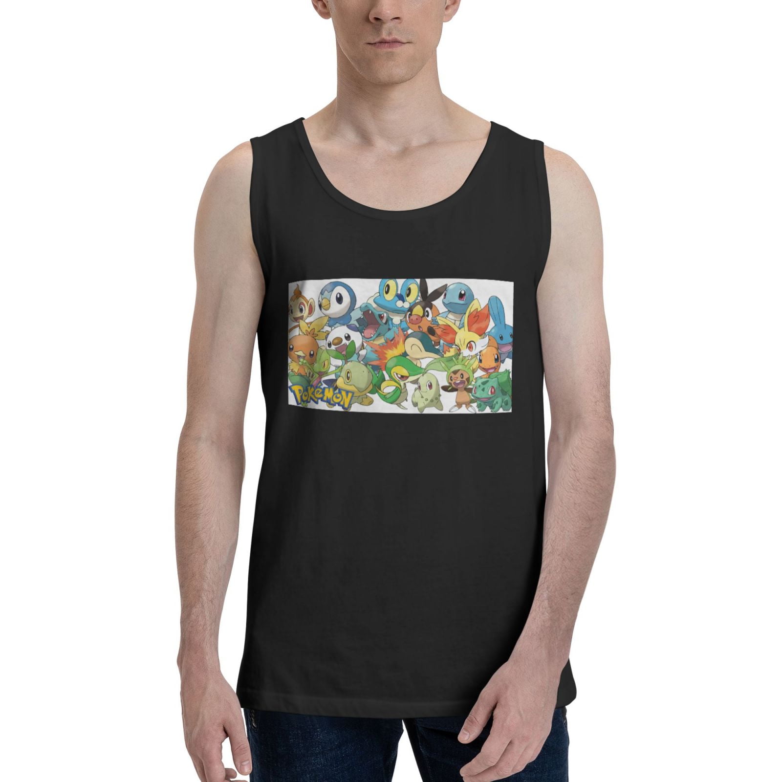 Pokemon Men'S Tank Tops Mens Sleeveless Tank Tops Athletic Bodybuilding ...