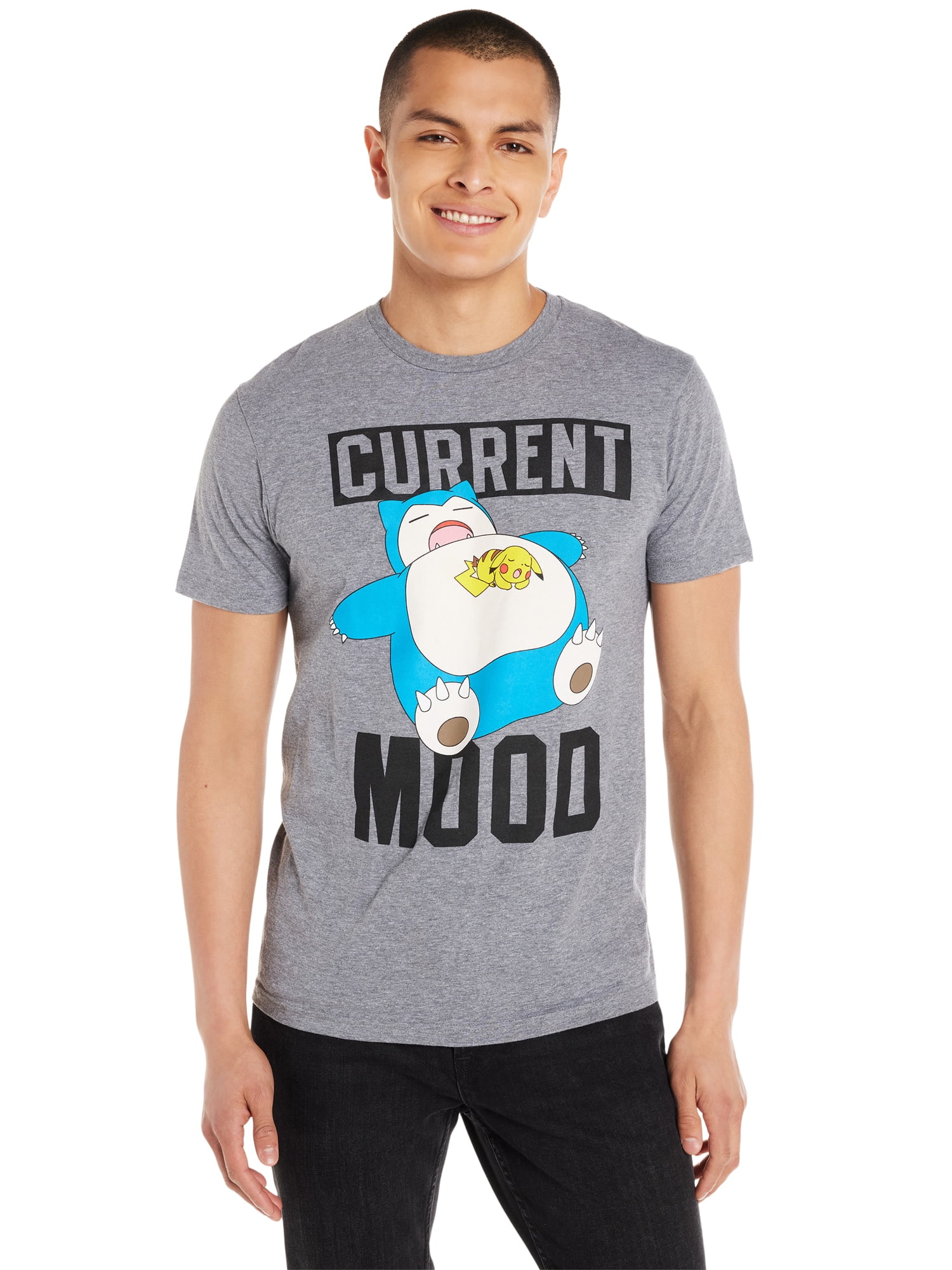 Pokemon Men's & Big Men's Mood Graphic Tee with Short Sleeves, Sizes S ...