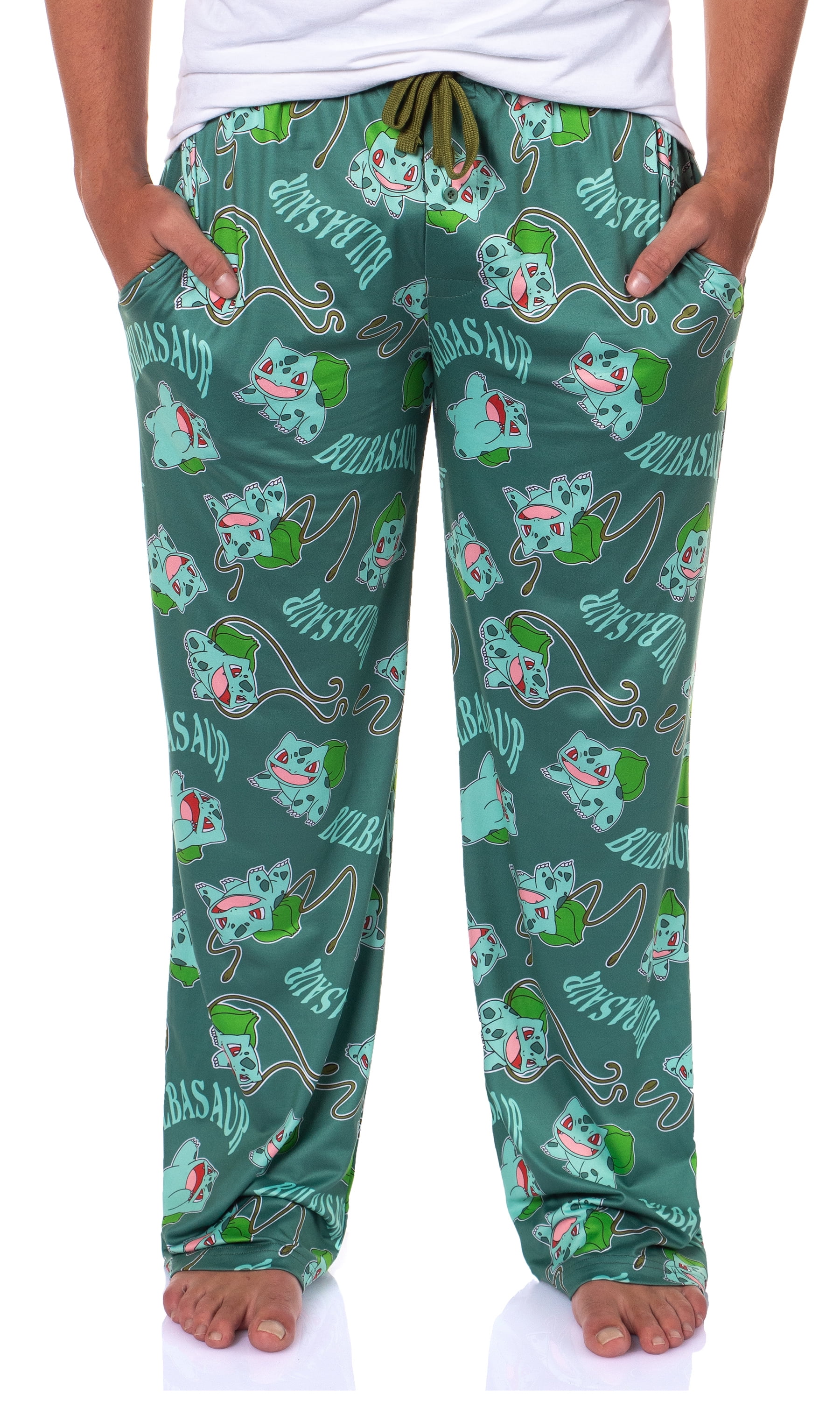 Pokemon Men's Bulbasaur #001 Vine Whip All Over Print Adult Pajama ...