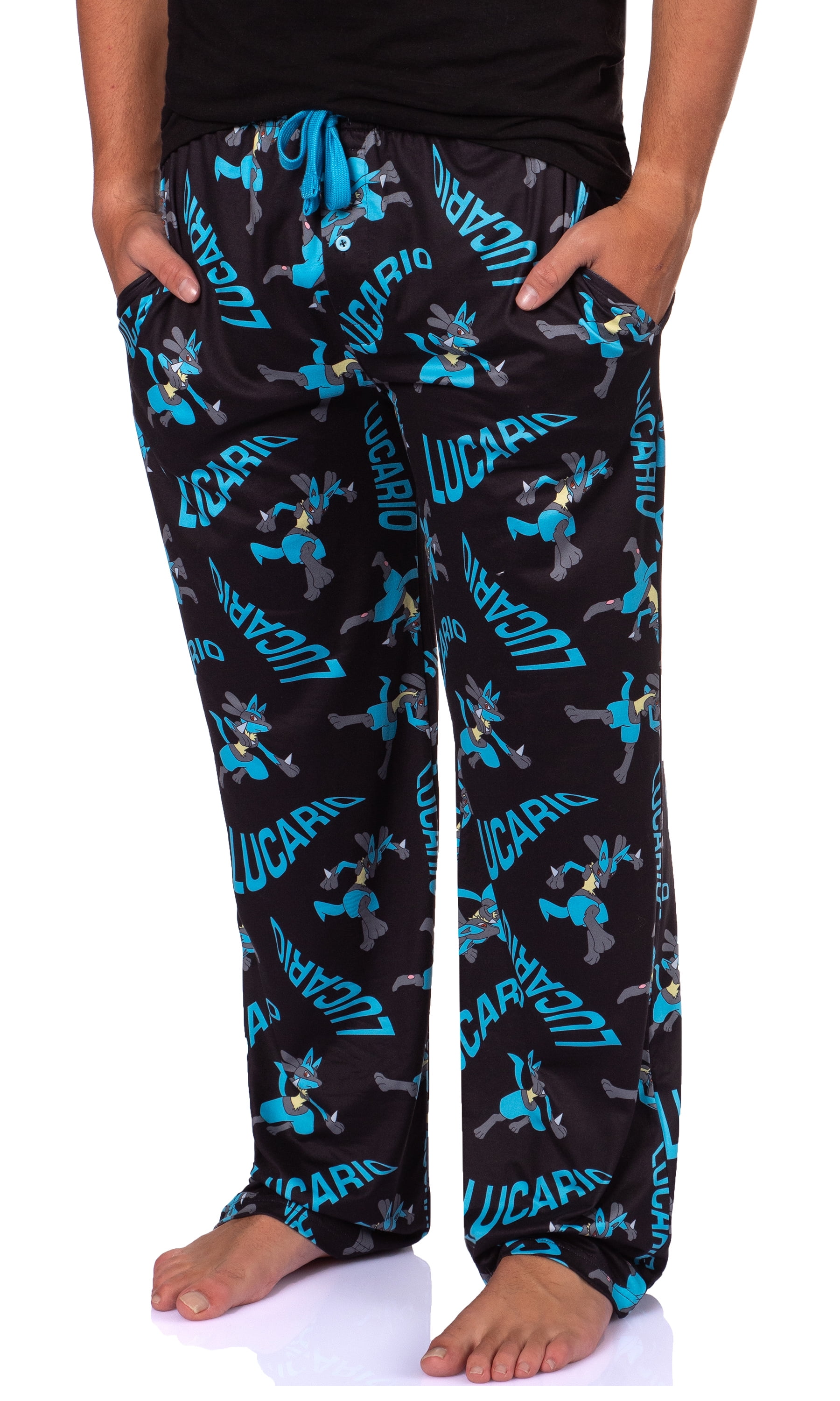 Pokemon Men's Lucario #0448 Fighting Poses All Over Print Adult Pajama ...
