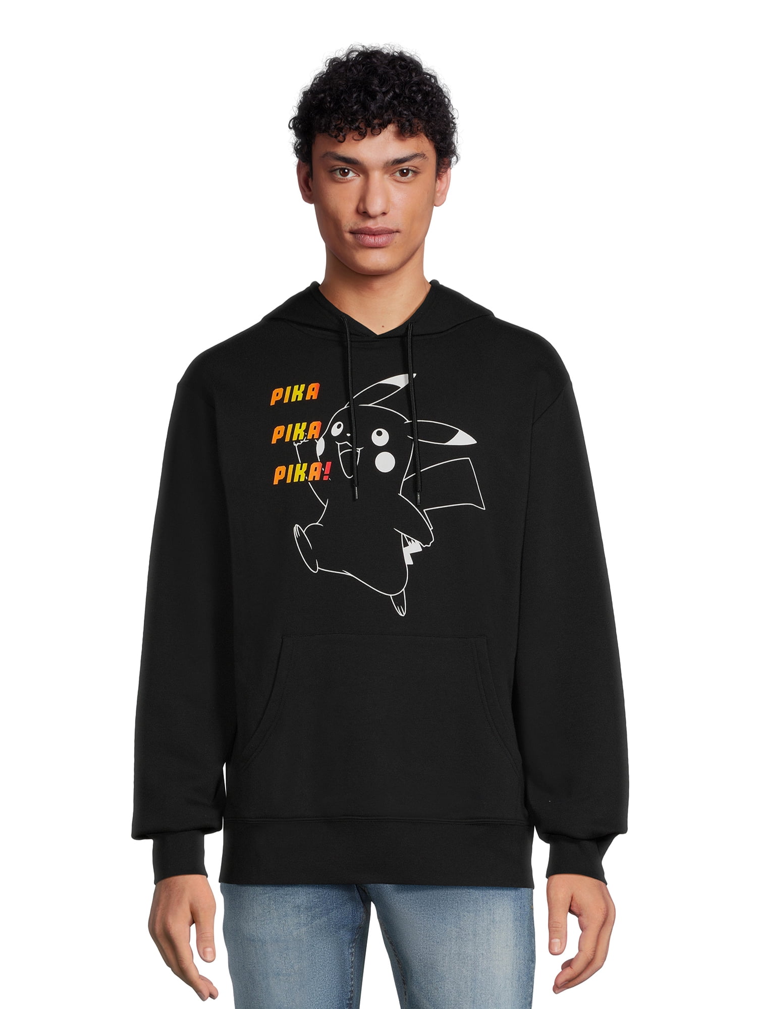 Pokemon Men's and Big Men's Pikachu Apparel, Graphic Hoodie Sweatshirt ...