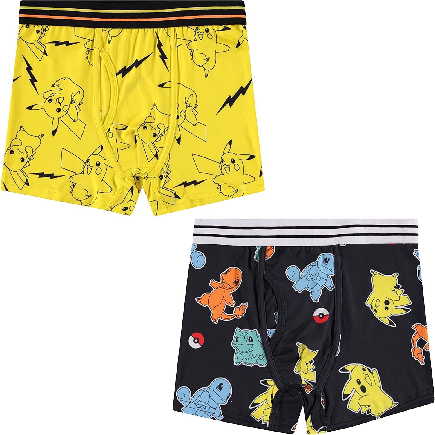 Pokemon Mens Boxer Briefs - Pikachu & Charizard 2 Pack, Medium ...
