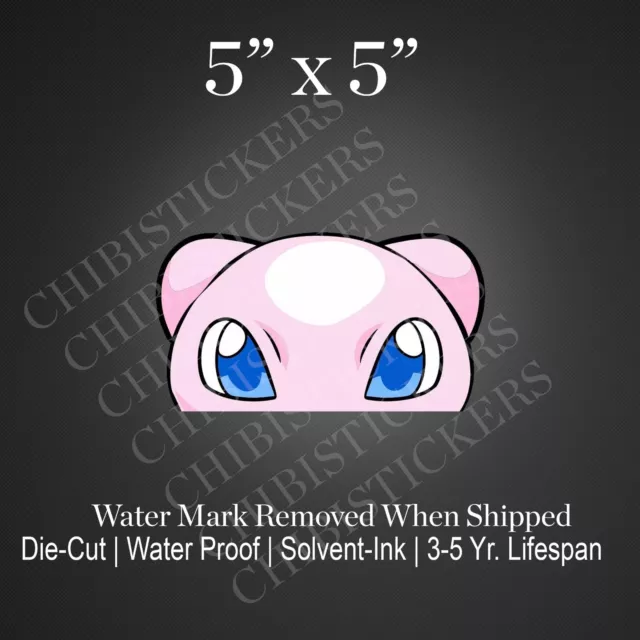 Pokemon Mew Sticker, Mewto Sticker, Kawaii Anime Vinyl Sticker ...