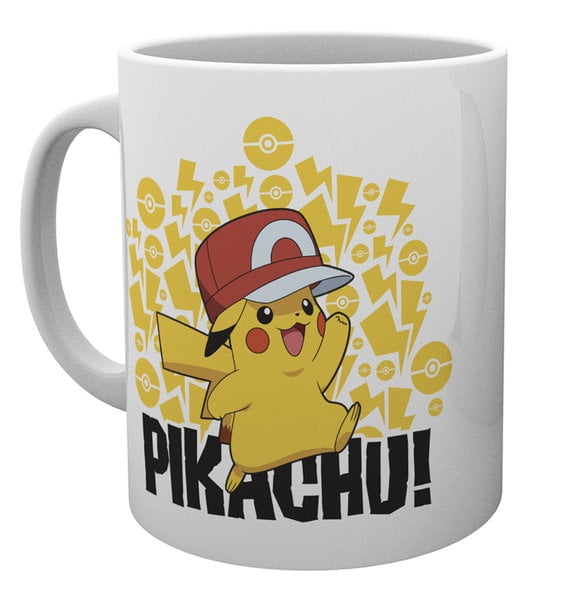 Pokemon Mug Ash Cap Pikachu catch em all new Official White Boxed ...