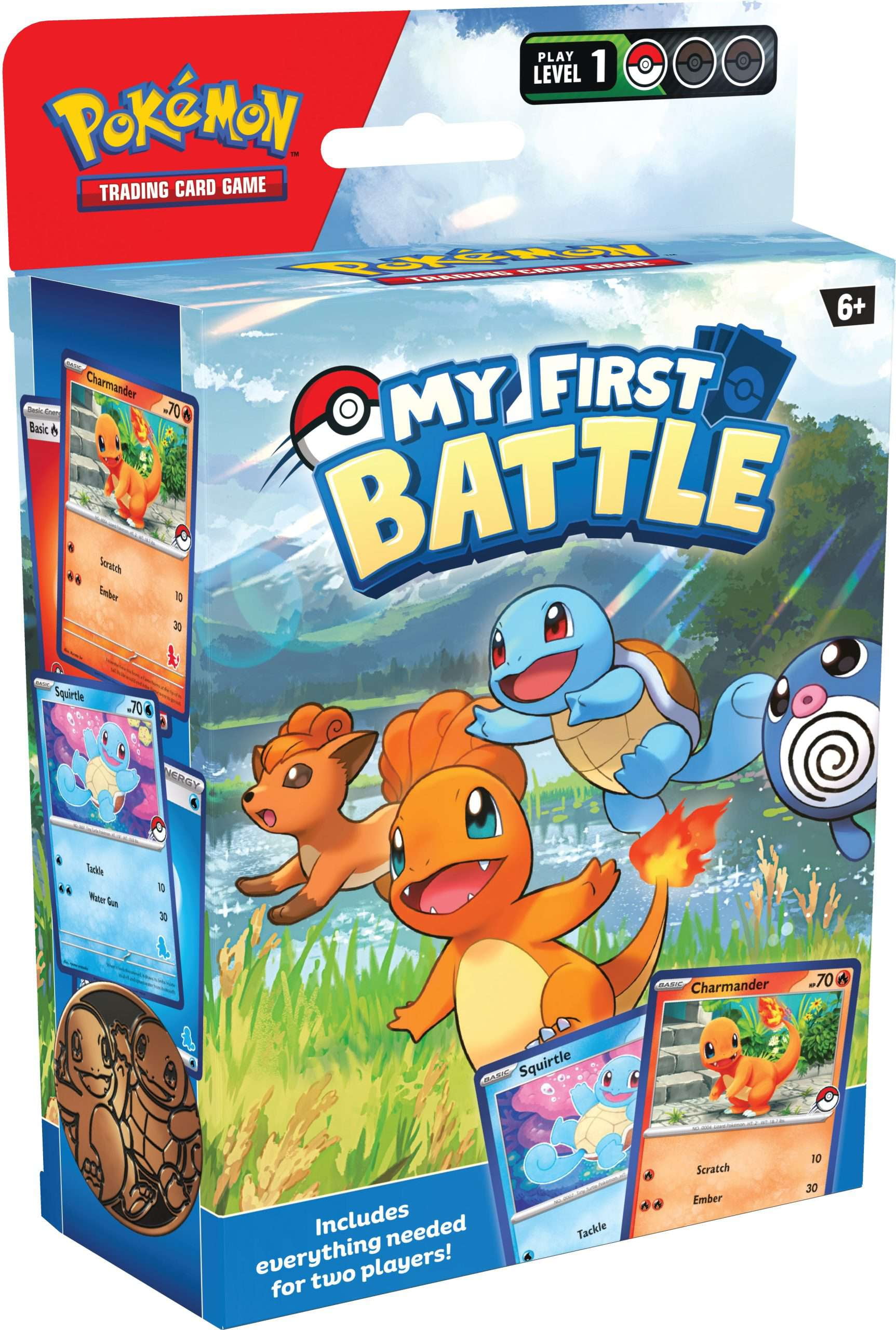 Pokemon TCG: First Battle Mini Starter Set (2x17-Card Decks, Playmats ...