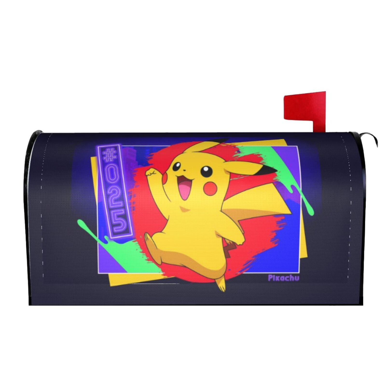 Pokemon - Neon Lights Pikachu Cartoon Character Mailbox Cover Magnetic ...