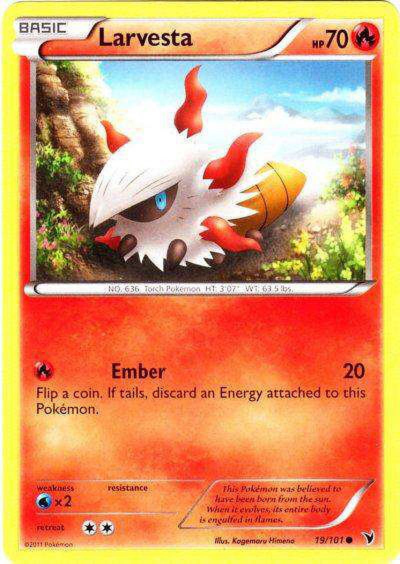 Pokemon Noble Victories Common Larvesta #19 - Walmart.com