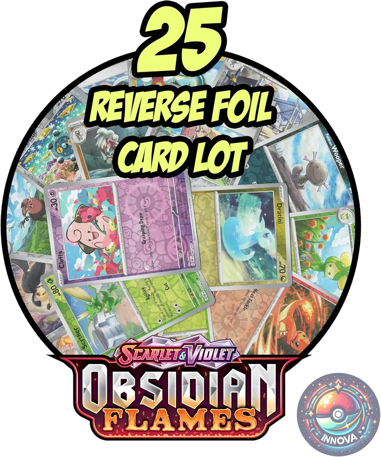 Pokemon Obsidian Flame Set – Reverse Foil Card Lot – x25 (Random ...