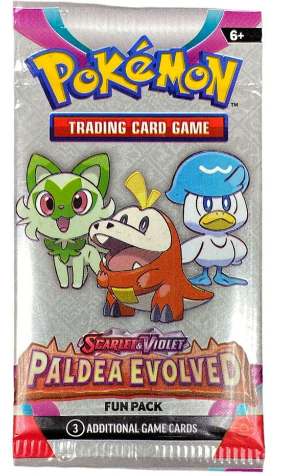 Pokemon Paldea Evolved Fun Pack (3 Cards) - Walmart.com