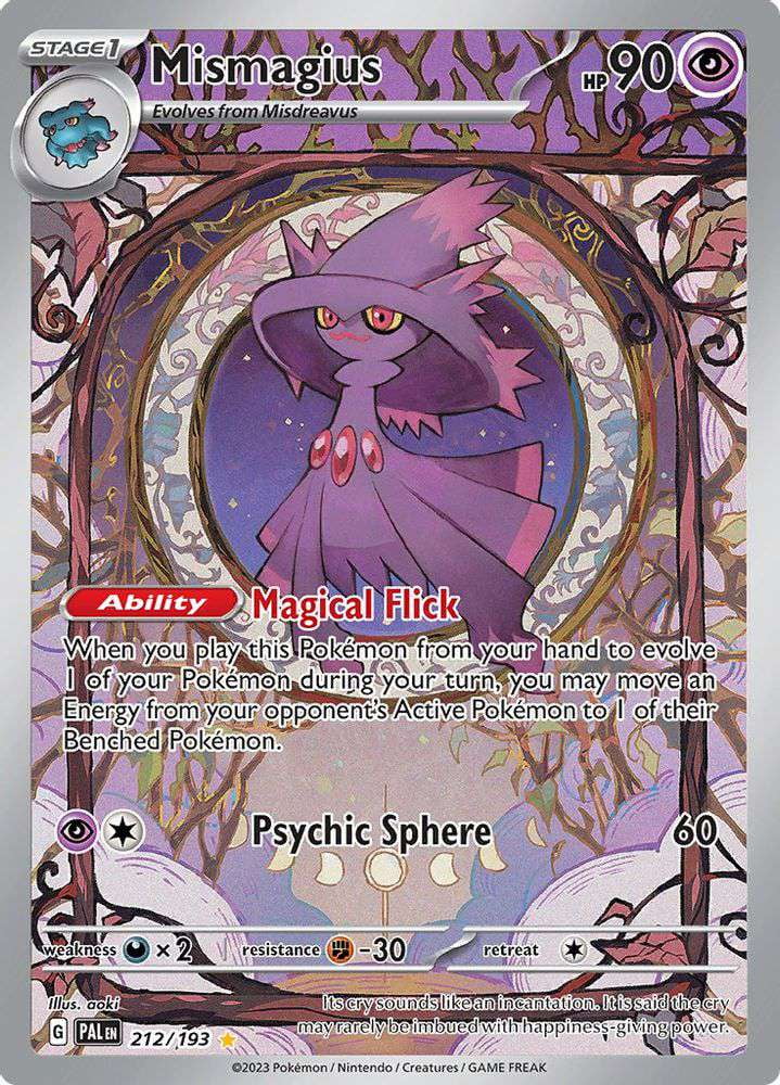 Pokemon Paldea Evolved Illustration Rare Mismagius #212 - Walmart.com