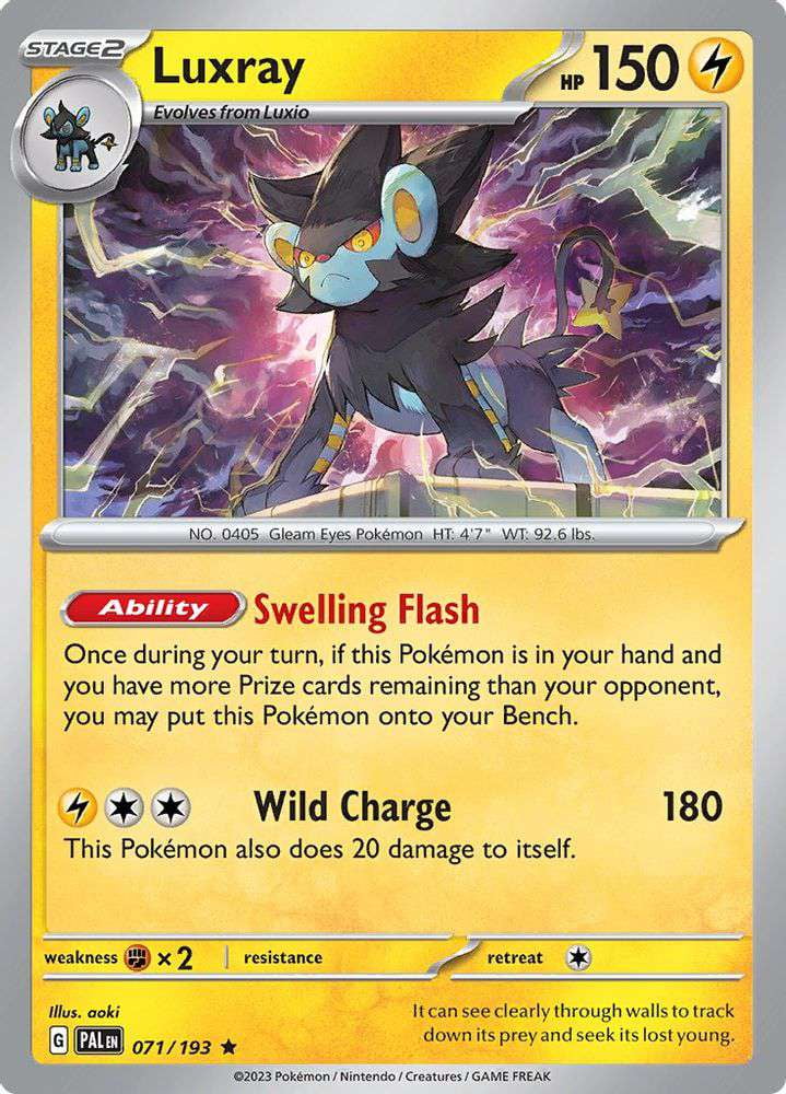 Pokemon Paldea Evolved Rare Luxray #71 - Walmart.com