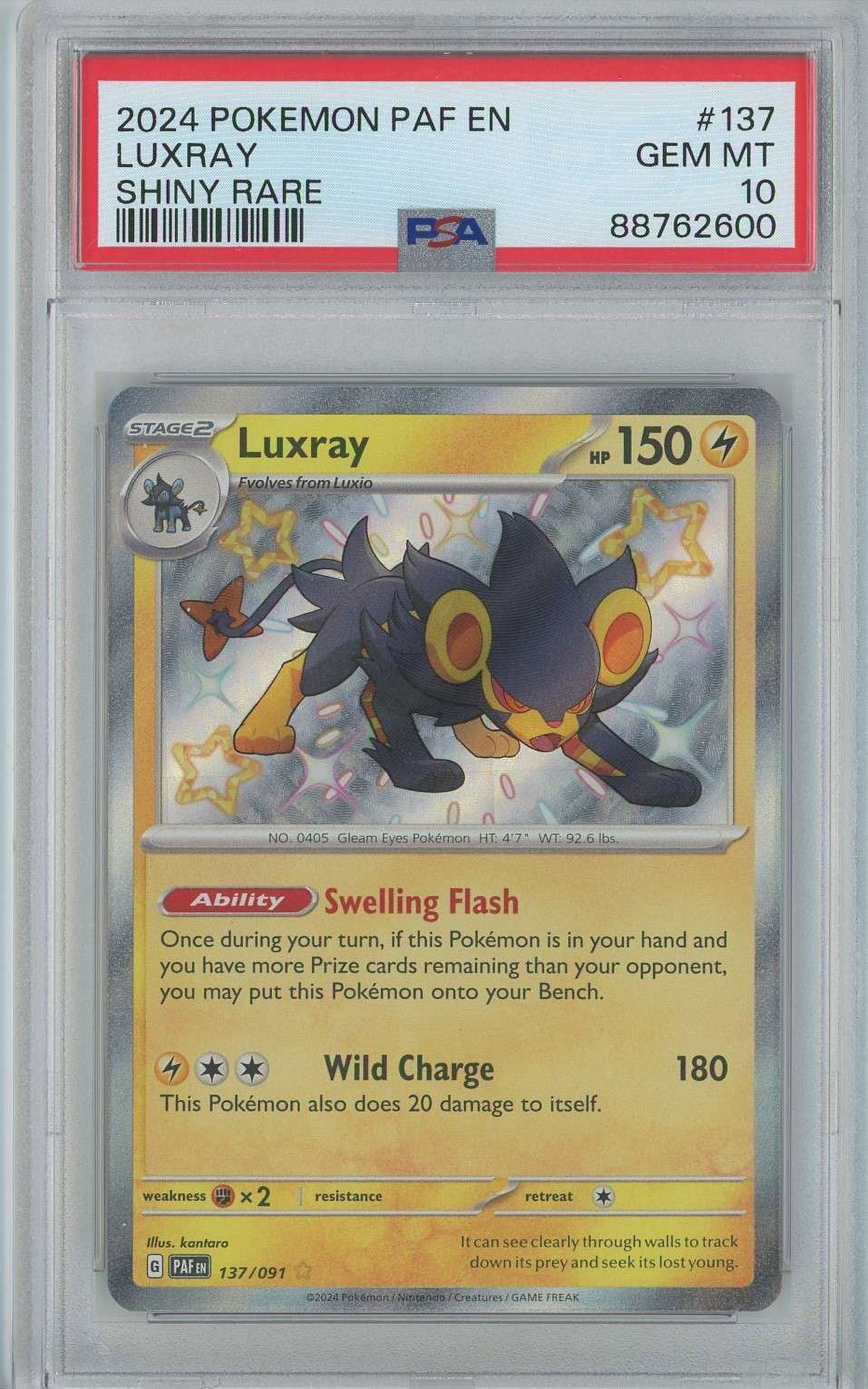 Pokemon Paldean Fates Baby Shiny Luxray #137 (PSA Gem Mint 10 ...