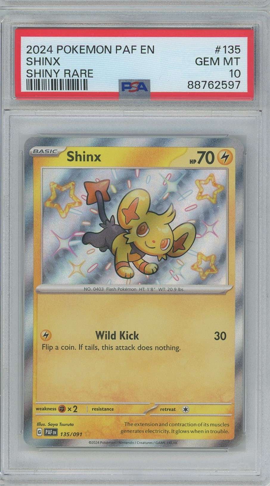 Pokemon Paldean Fates Baby Shiny Shinx #135 (PSA Gem Mint 10) - Walmart.com