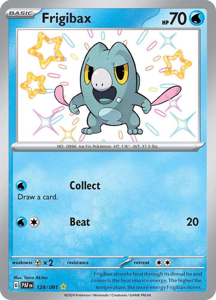 Pokemon Paldean Fates Frigibax #128 (Shiny Rare) - Walmart.com