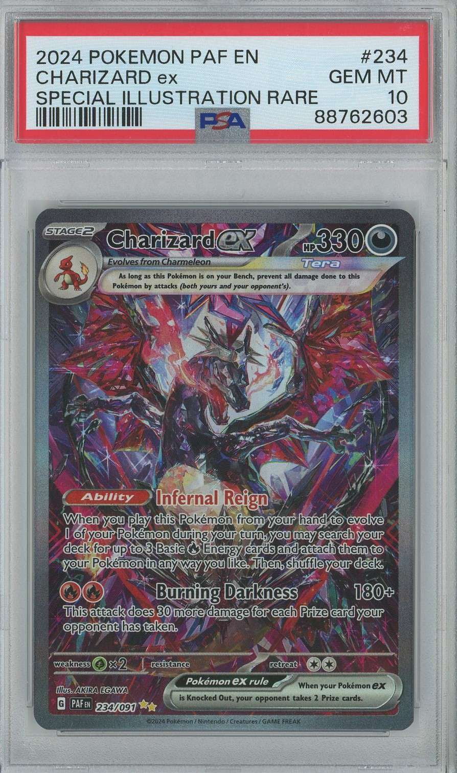 Pokemon Paldean Fates Special Illustration Rare Gardevoir #234 (PSA Gem ...