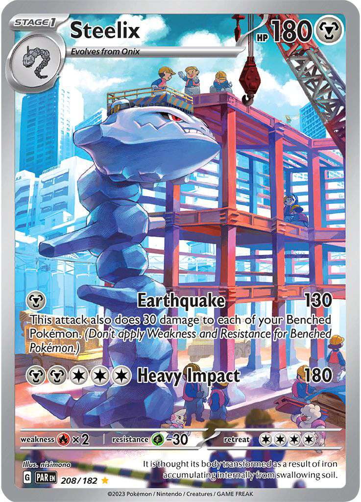 Pokemon Paradox Rift Illustration Rare Steelix #208 - Walmart.com